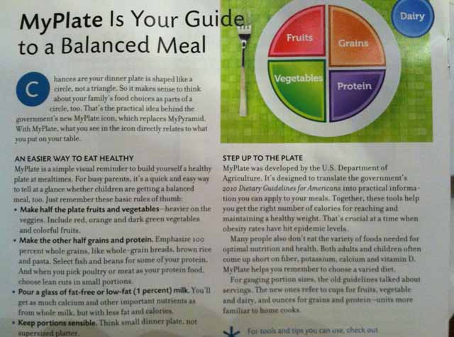 Why The New MyPlate Recommendations Won't be on My Plate