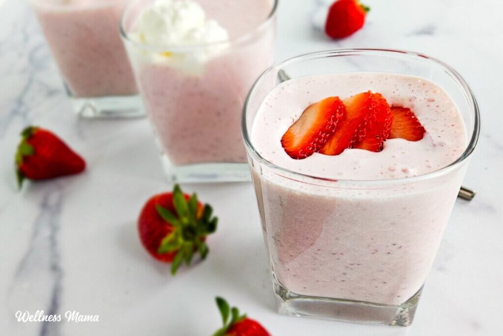 Strawberry Cheesecake Smoothie Recipe | Wellness Mama